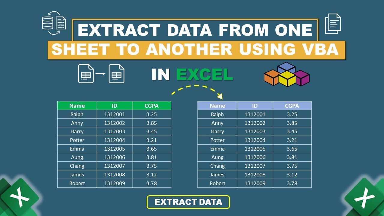 Extract Data from One Sheet to Another Using Excel VBA