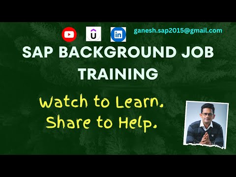 SAP Background Job Creation Training by Ganesh Padala SM36 SM37 SAP ECC and S 4 HANA
