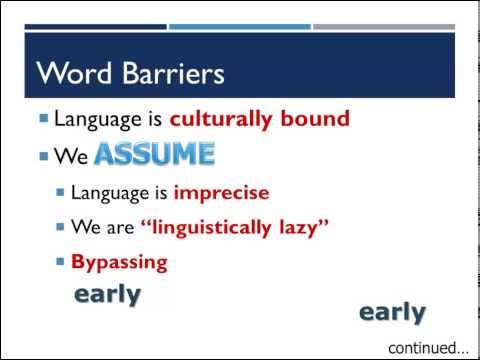 Language: Barriers to Communication