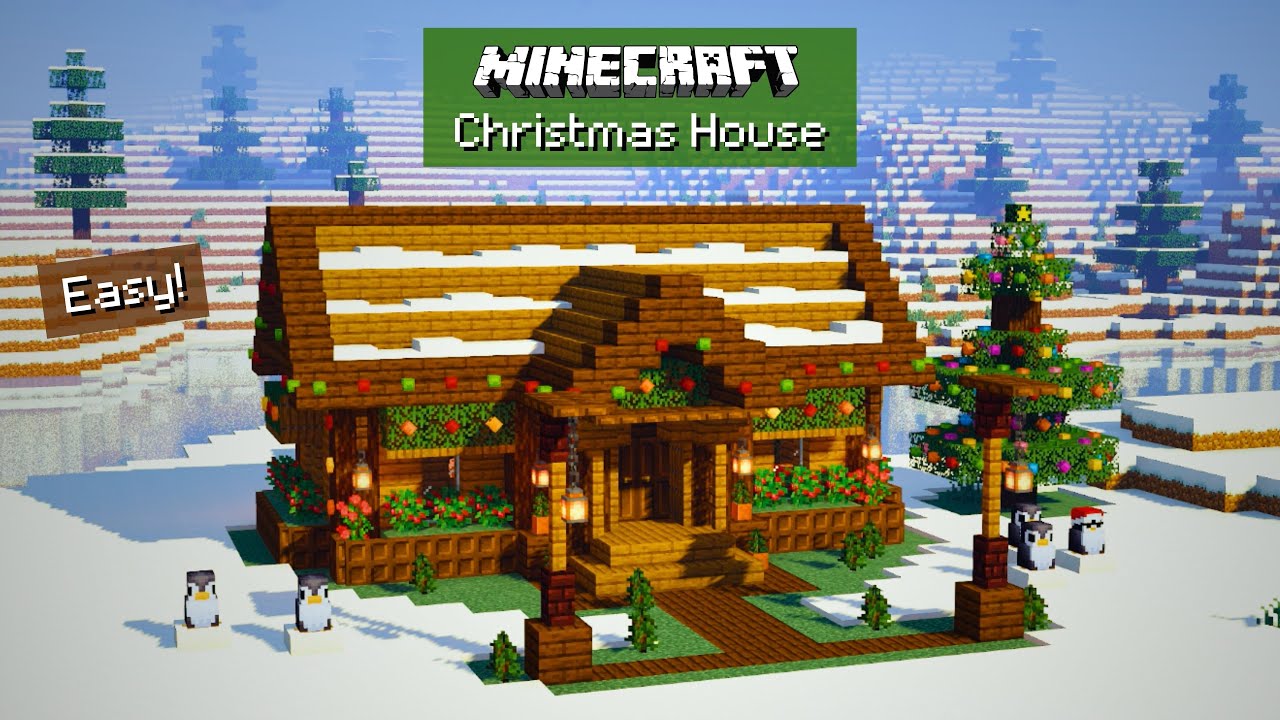 Minecraft: Christmas House Tutorial for Beginners | Fast and Easy!
