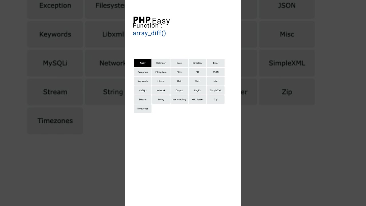 array_diff php function