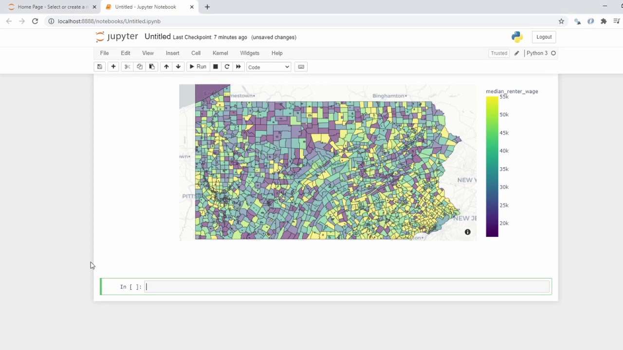 Python in the newsroom: prep and share interactive plotly map through mybinder.org