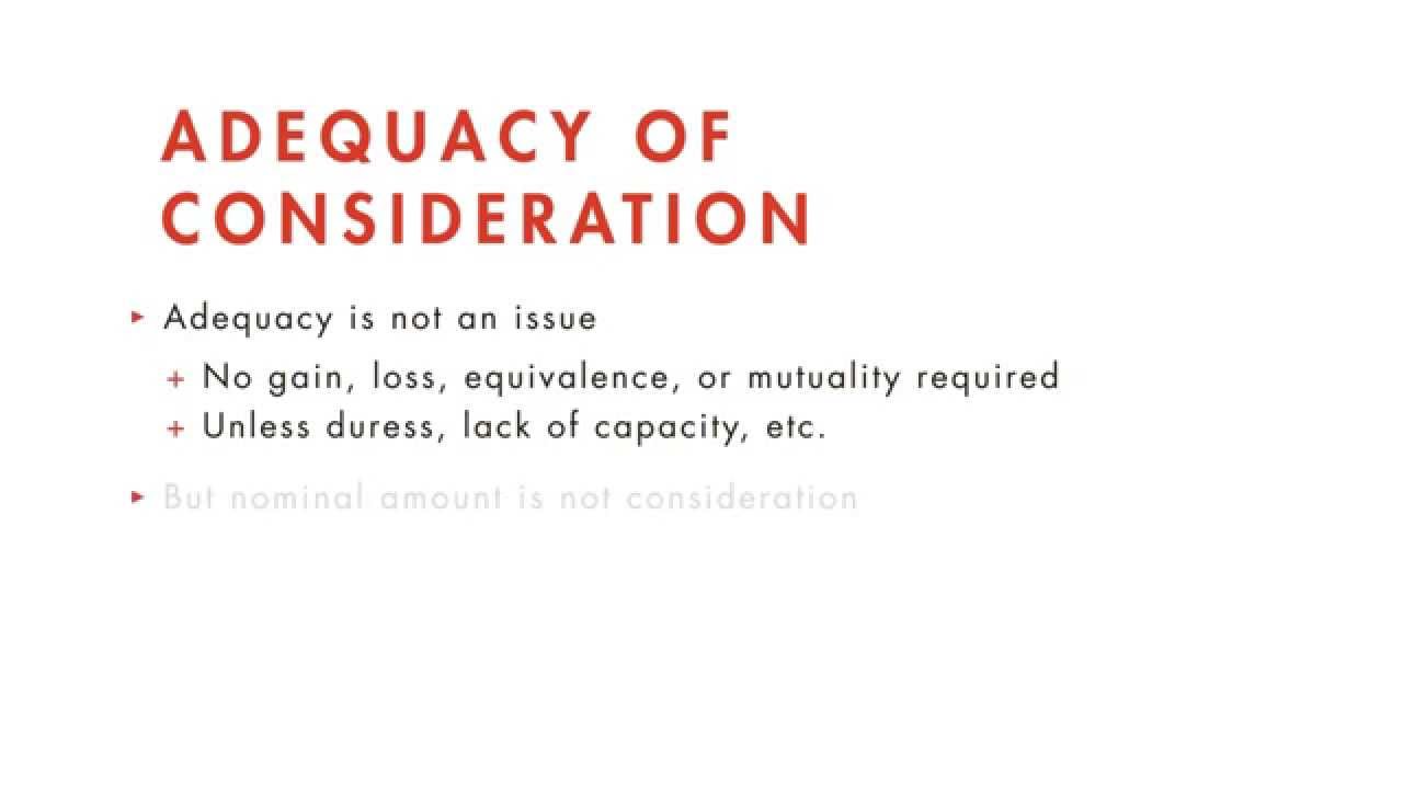 Contracts tutorial: Consideration | quimbee.com