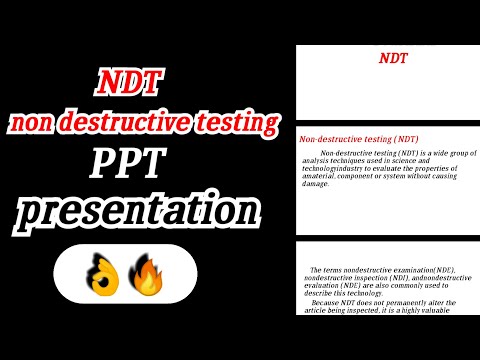 NDT presentation | ppt | non destructive testing | #balajimechinfo