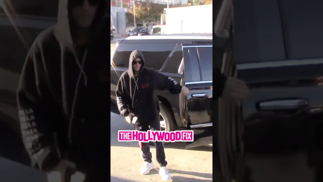 Justin Bieber Slams The Car Door In Hailey's Face While Arriving For Lunch At Zinque Cafe In WeHo