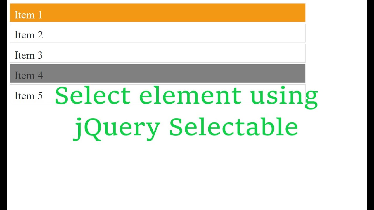 Select element using jQuery selectable