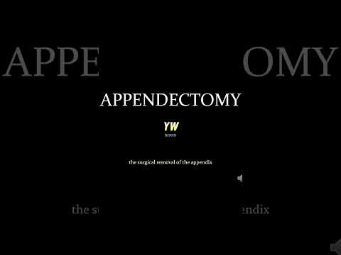 Appendectomy # How to pronounce and meaning of the word #learnenglish #vocab #vocabulary #english