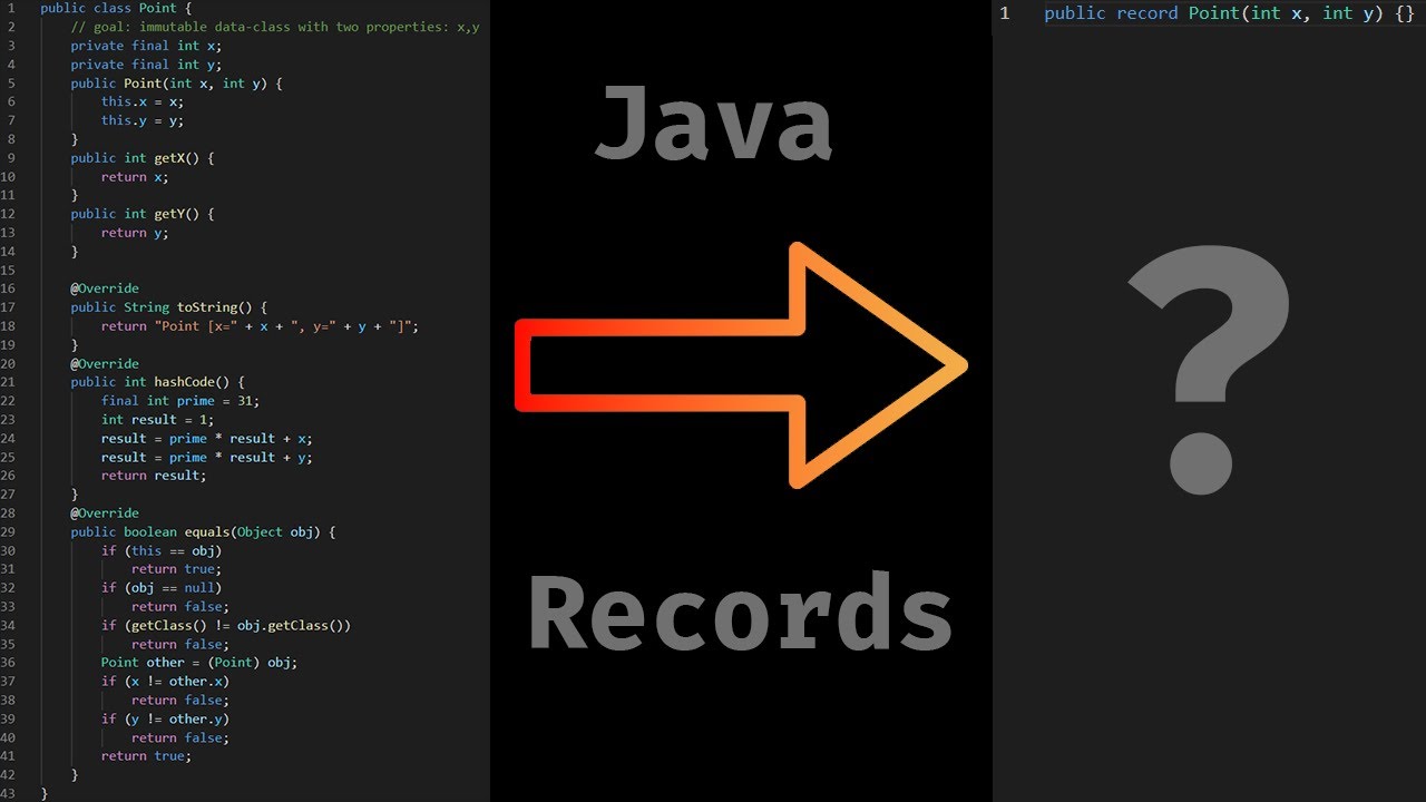 Immutable data classes in java with records