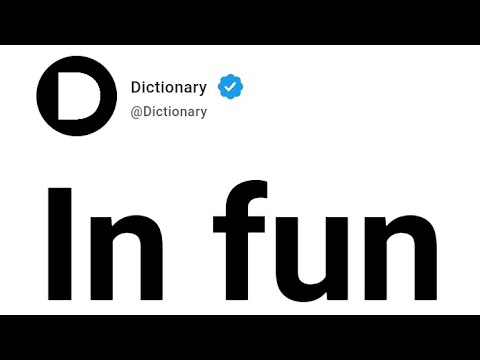 In fun Meaning In English