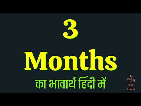 3 Months Meaning In Hindi