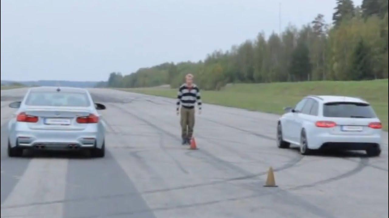 BMW F80 M3 Drag Races Audi RS4 Avant from a Standstill - autoevolution