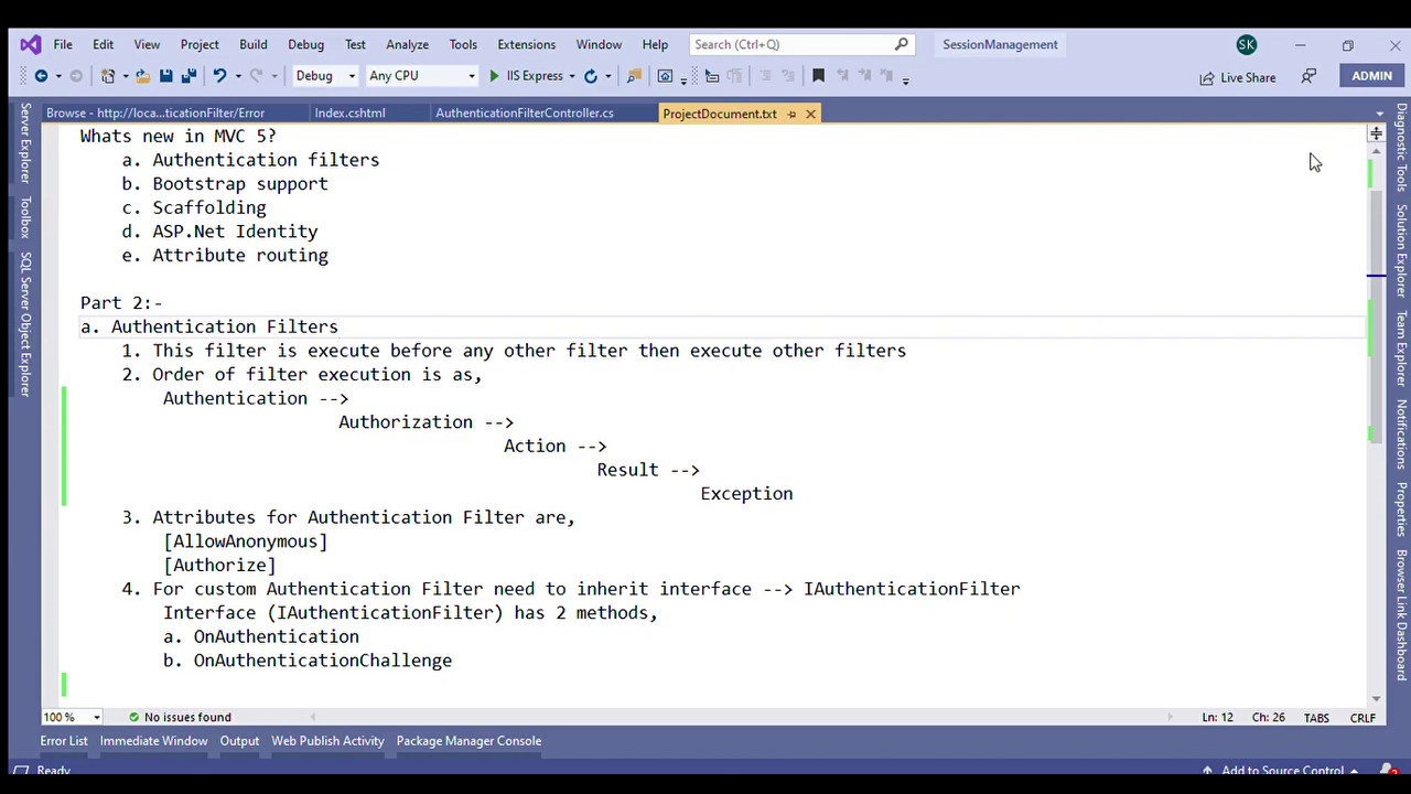 Authentication filter in MVC5