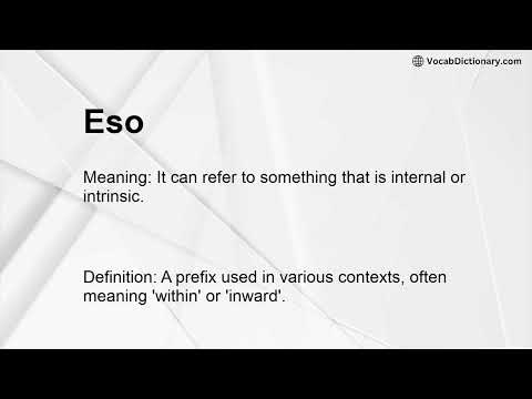 Eso Meaning