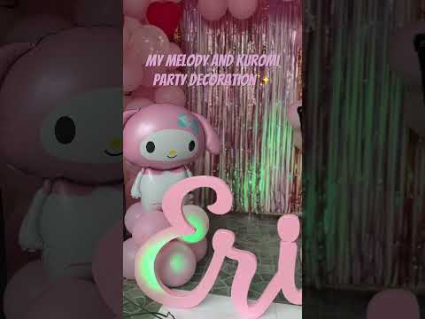 Birthday Party Decorations #mymelody #kuromi #cinnamoroll #party #shorts