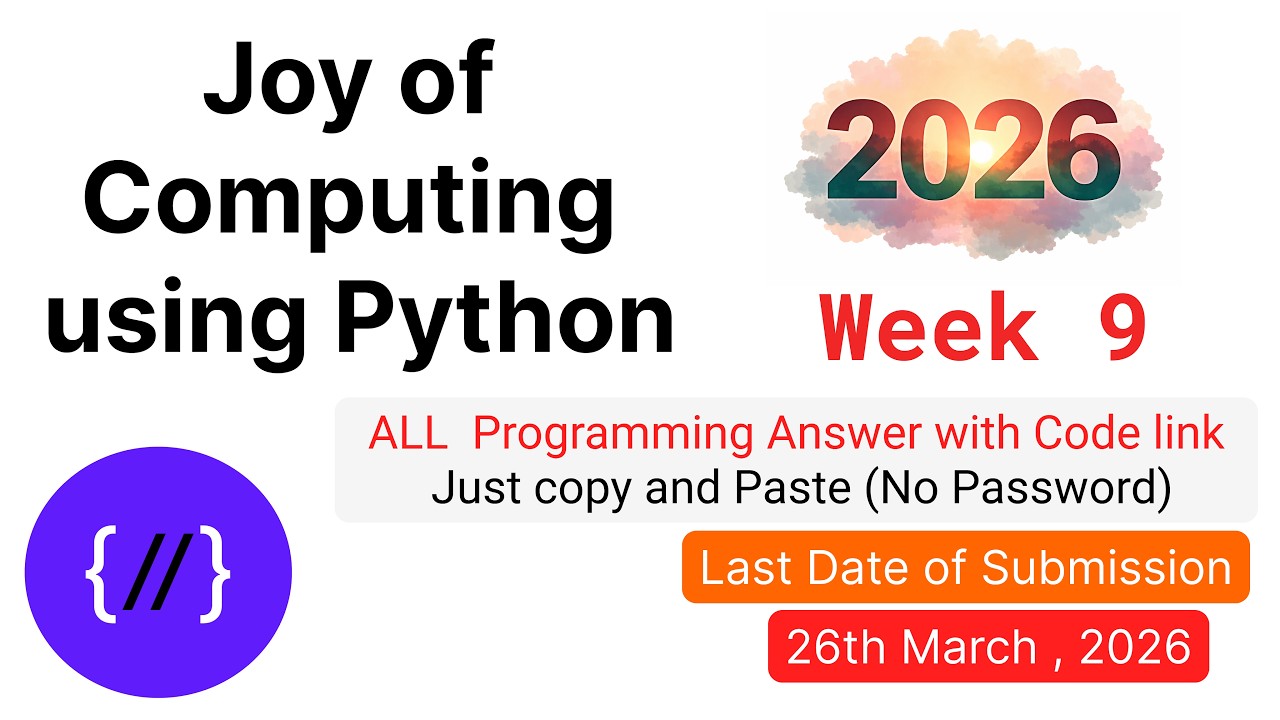 NPTEL Joy of Computing Using Python Week 9 🔥 All Programming Solutions + Code Link (2026)