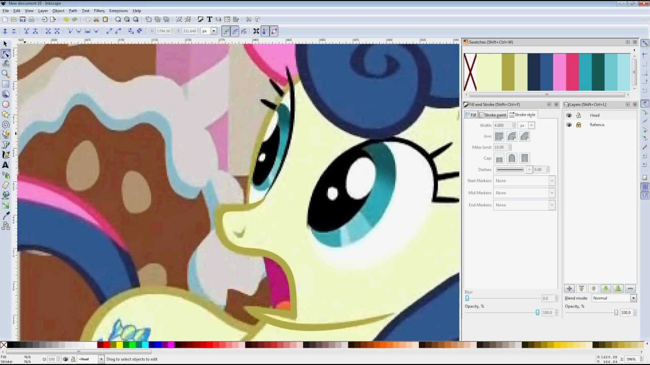 Inkscape Pony Vector Tutorial Episode 3: Stroke and Fill