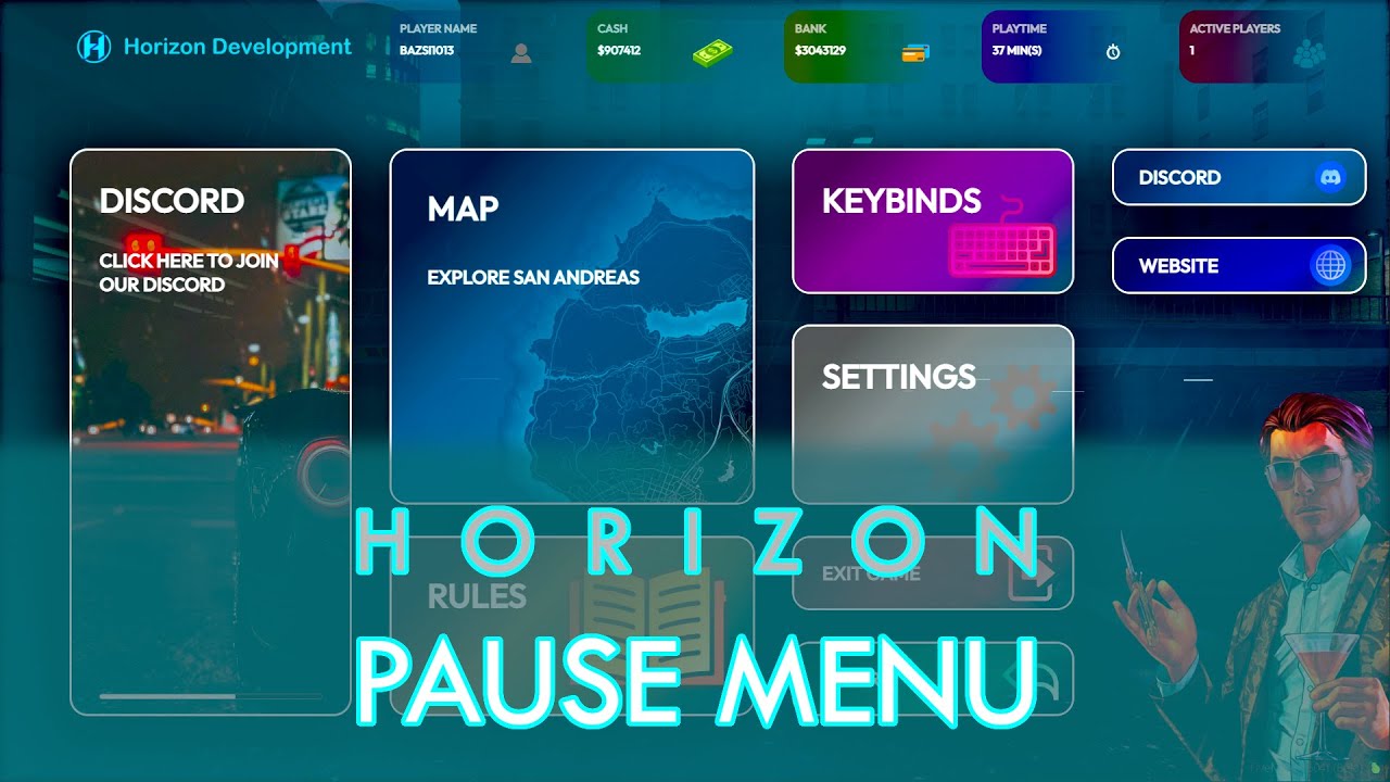 FiveM Horizon Pause Menu | QBCore | ESX