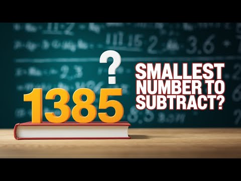 ✅ Smallest Number to Subtract from 1385 to Get a Perfect Square | Find Square Root Easily