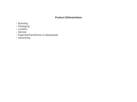 Product Differentiation