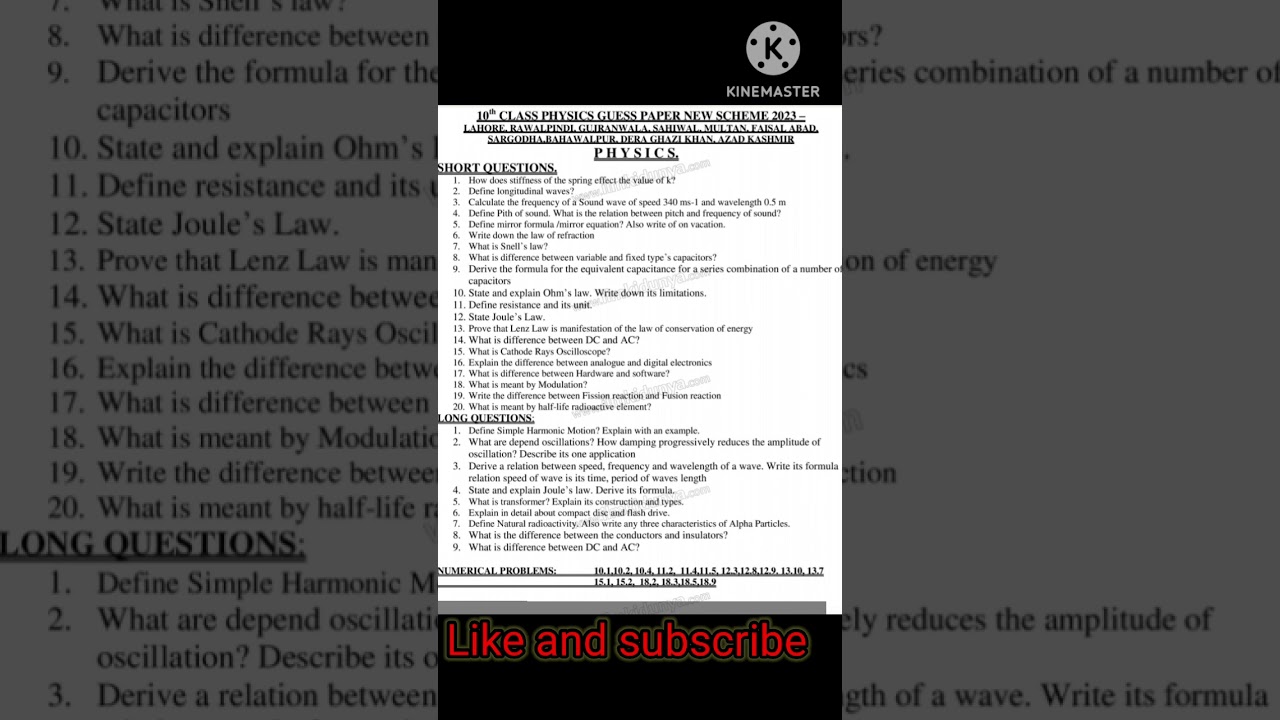 10 class physics most important questions 100% Gurntee ❤
