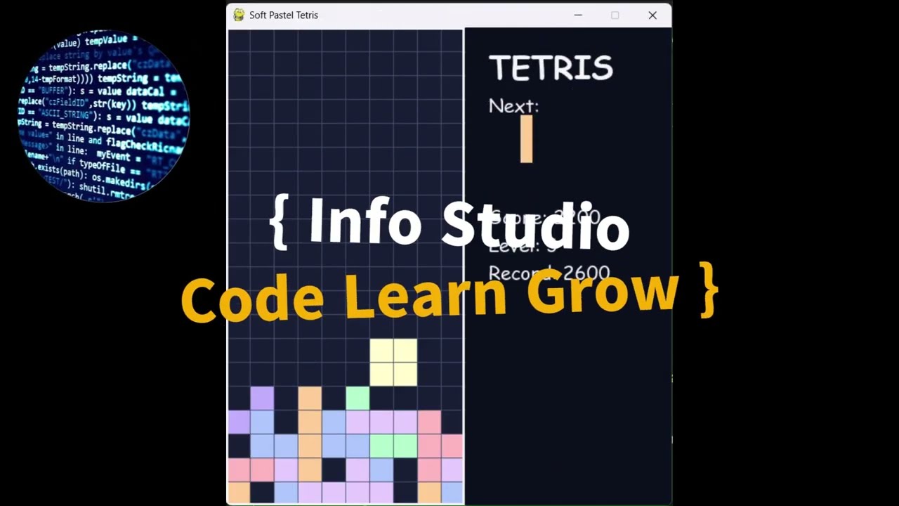 Learn to Create Tetris Game in Python using pygame | Python small game Project for beginners #python