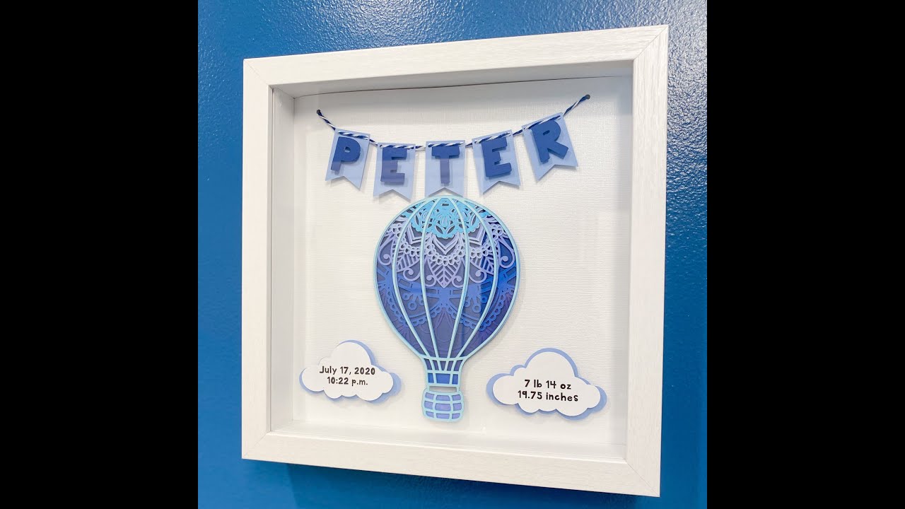 Birth Announcement Shadow Box DIY
