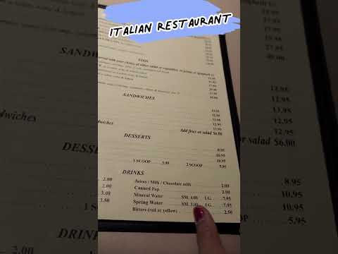 Italian Restauraunt /Good Pasta #asmr #yummy #italian #restaurant #menu #shorts #trending #viral