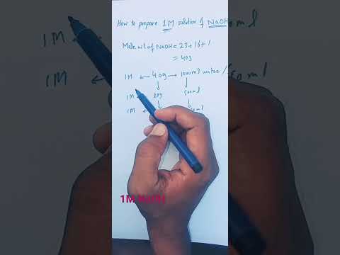 how to prepare 1 molar solution of NaOH #shorts #viral #shortsvideo