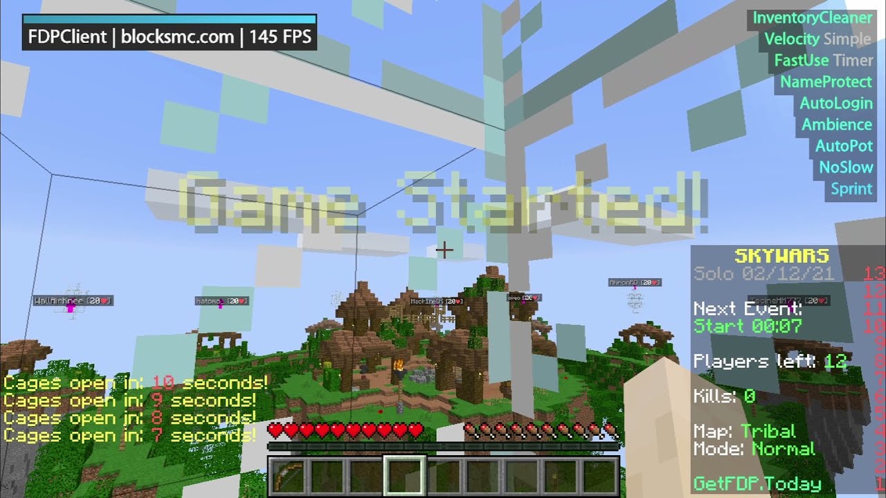 Blocksmc flying with FDP client (best config)