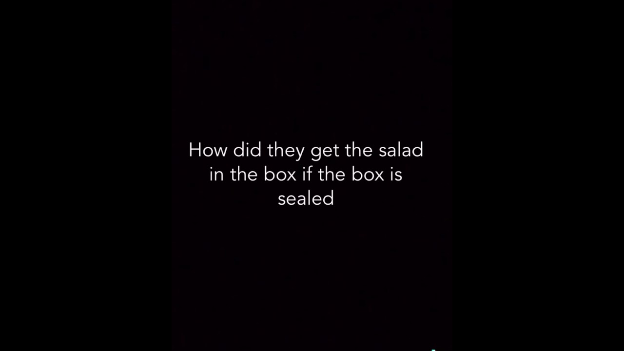 Iconic X Factor moment Perrie Edwards how did they get the salad in the box if the box is sealed