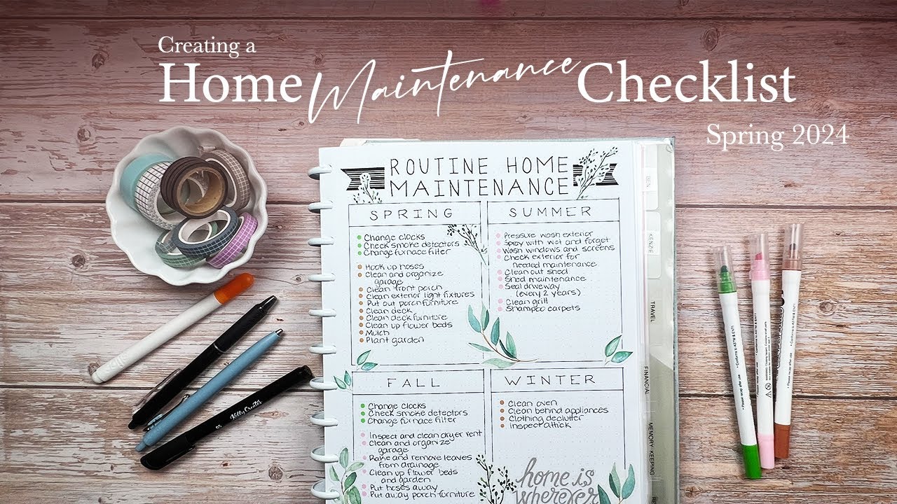 Create a Home Maintenance Checklist | Spring 2024