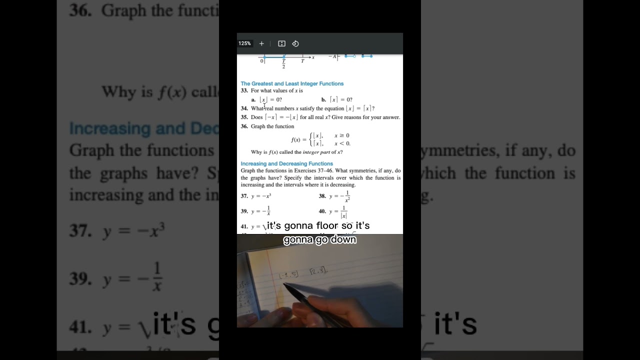 Greatest and Least Integer Functions