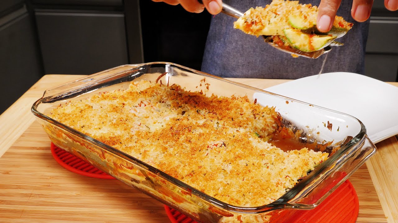 How to Cook Zucchini, Eggplant and Tomato Casserole #courgette #healthyfood #vegetable