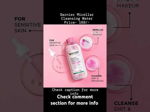 Garnier Micellar Cleansing Water- Gentle cleanser and makeup Remover#garnier #makeup#makeupaddict