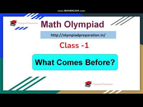 What Comes Before | Class 1 | Math Olympiad | Understanding using examples | Sample Questions