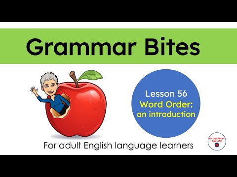 Grammar Bite #56 | Word order: an introduction