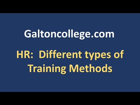 Different Types of Training Methods