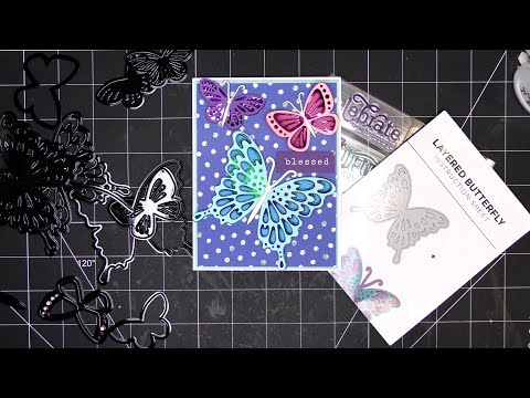 Diamond Press Layered Butterflies Stamps & Dies Review Tutorial! Discount Code in Description Box!