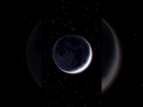 4K Waxing Crescent Moon #trend #astronomy #space #isro