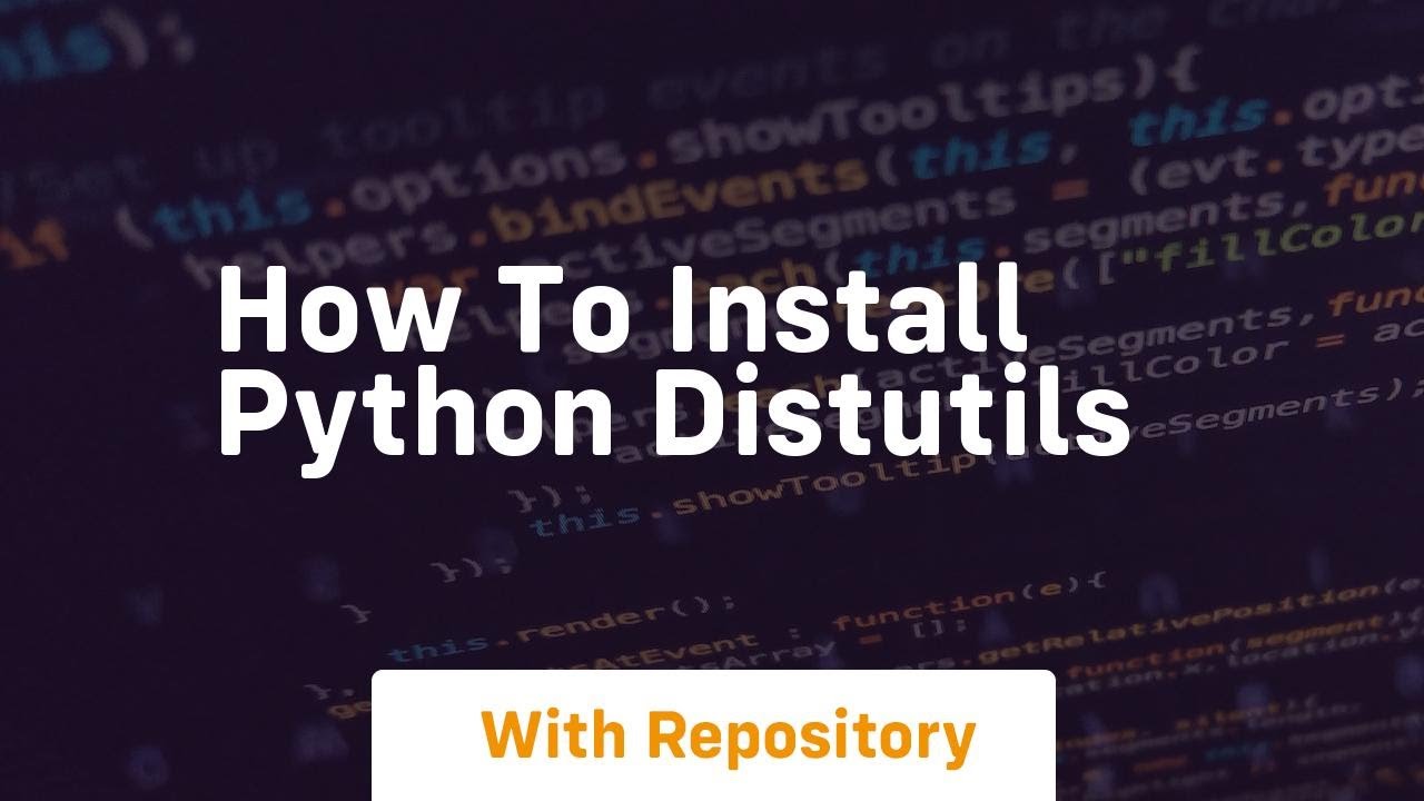 how to install python distutils
