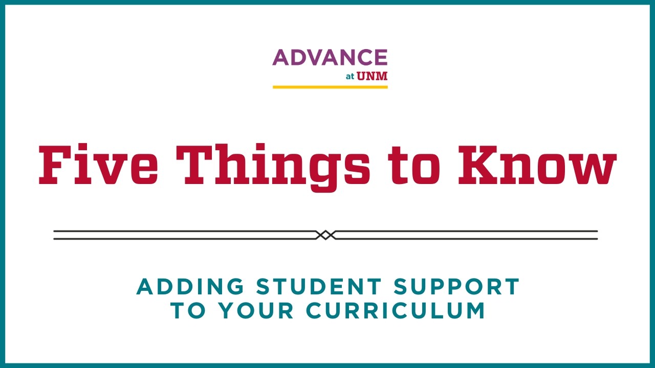 Five Things to Know Adding Student Support to Your Curriculum