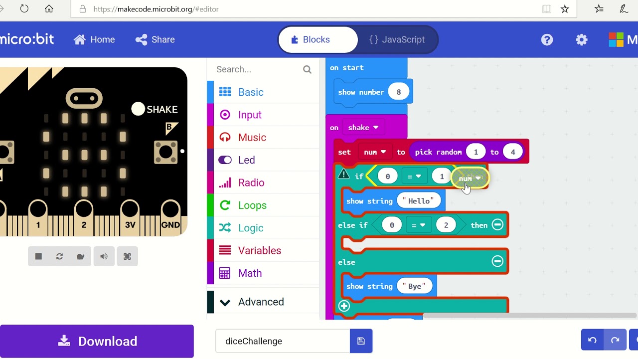 MicroBit Magic 8 ball 2