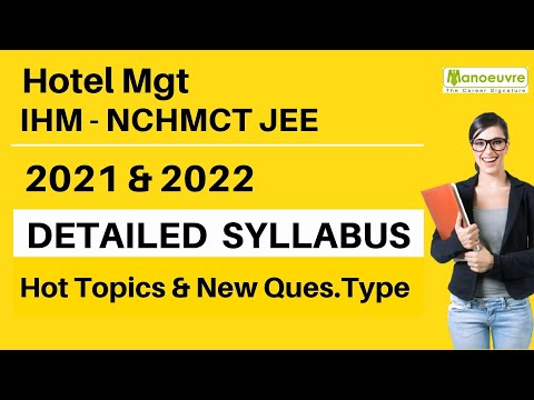 Hotel Mgt - NCHMCT JEE 2021 & 2022 : - Detailed Syllabus : Important/Hot Topics | New Ques. | Types