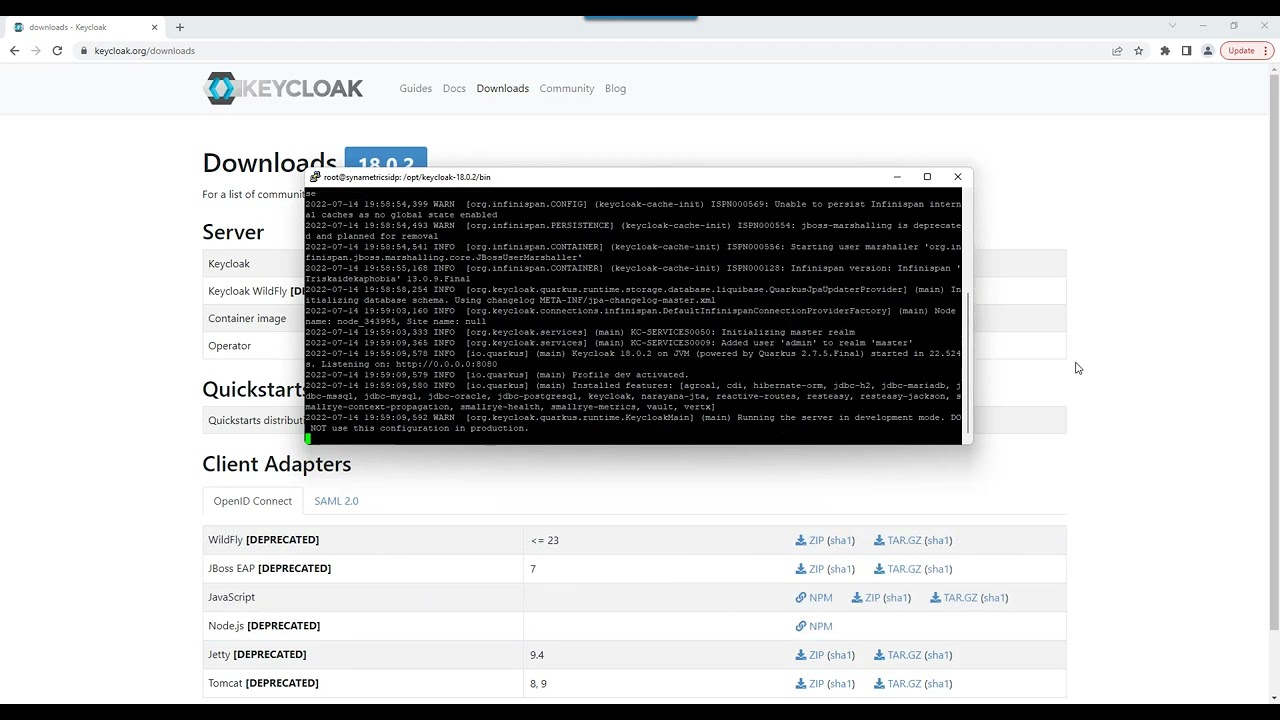 Installing and Configuring KeyKloak server on a Linux machine.