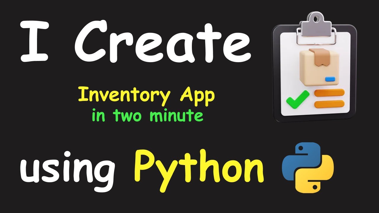I CREATE INVENTORY APP IN 2 MIN USING PYTHON & PYTHON TKINTER  TUTORIAL