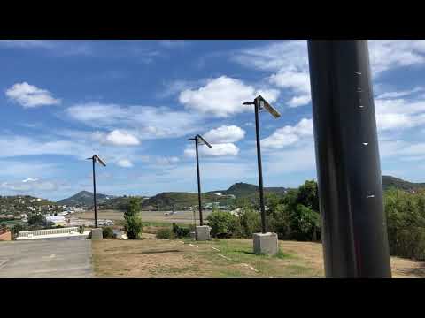 Delta Air Lines flight arrival at Cyril E King Airport. St Thomas, Virgin Islands.