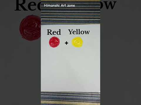 how to make orange colour | color mixing #shorts #youtuber #viral #art #satisfying #mix #paint #doms
