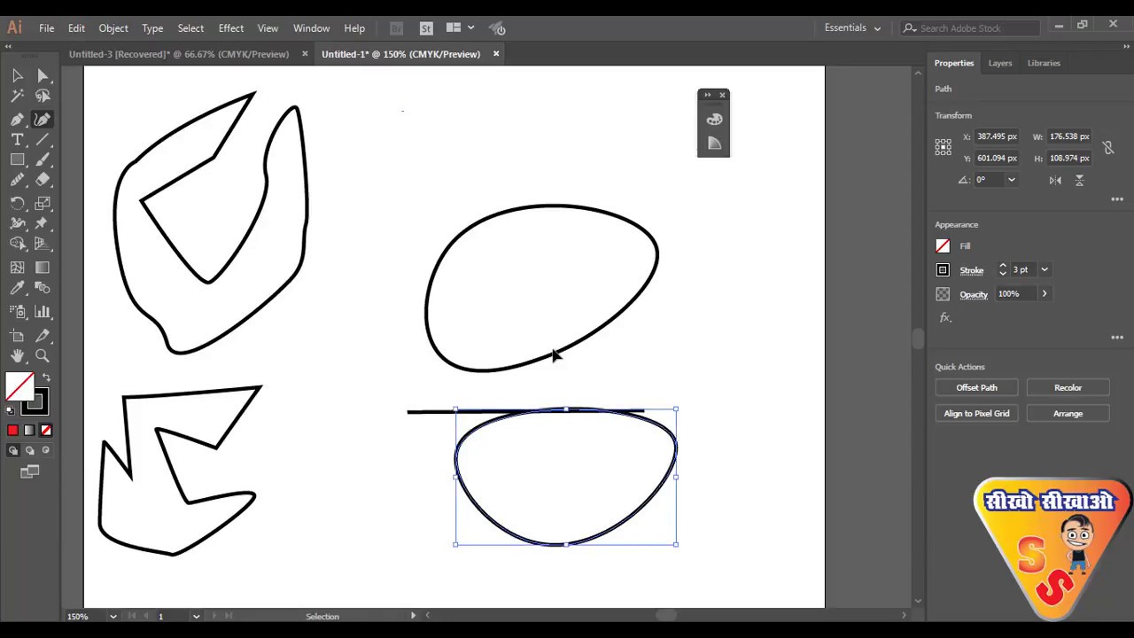 How to use pen tool in Adobe illustrator cc 2017 in hindi #7
