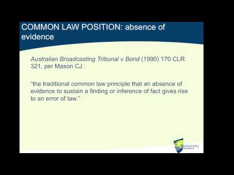 Administrative Law: Law, Fact and Evidence (Lecture)