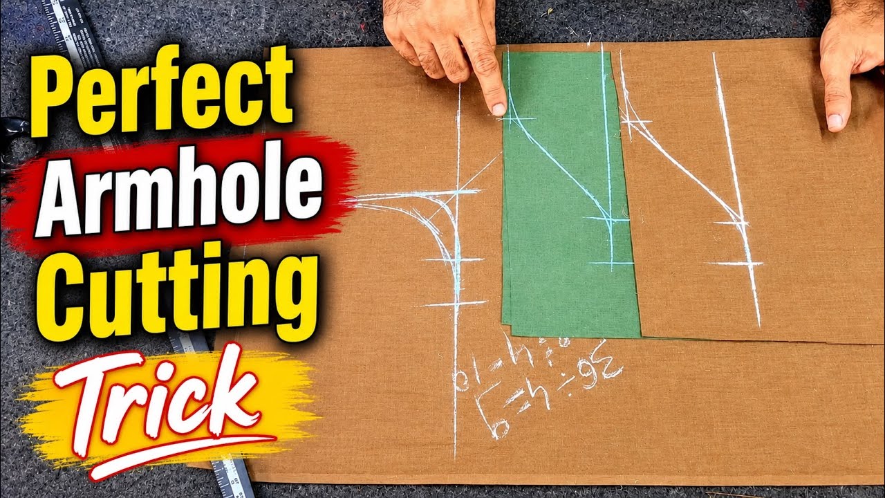 Perfect Armhole Cutting Trick for Beginners | Easy Sleeve Cutting Method #viral